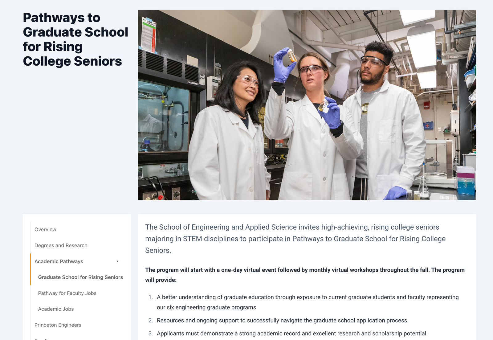 Selected to Princeton Pathways to Graduate School Program